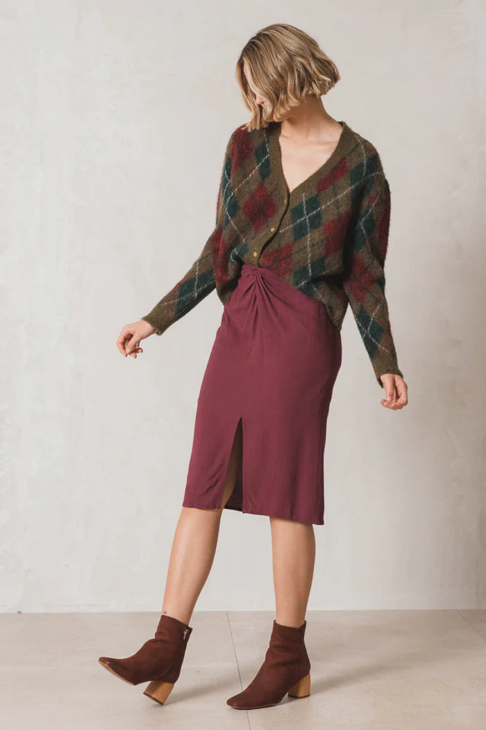 Indi & Cold Retro Diamond Knit Cardigan-Oliva – Truly Boutique Gisborne