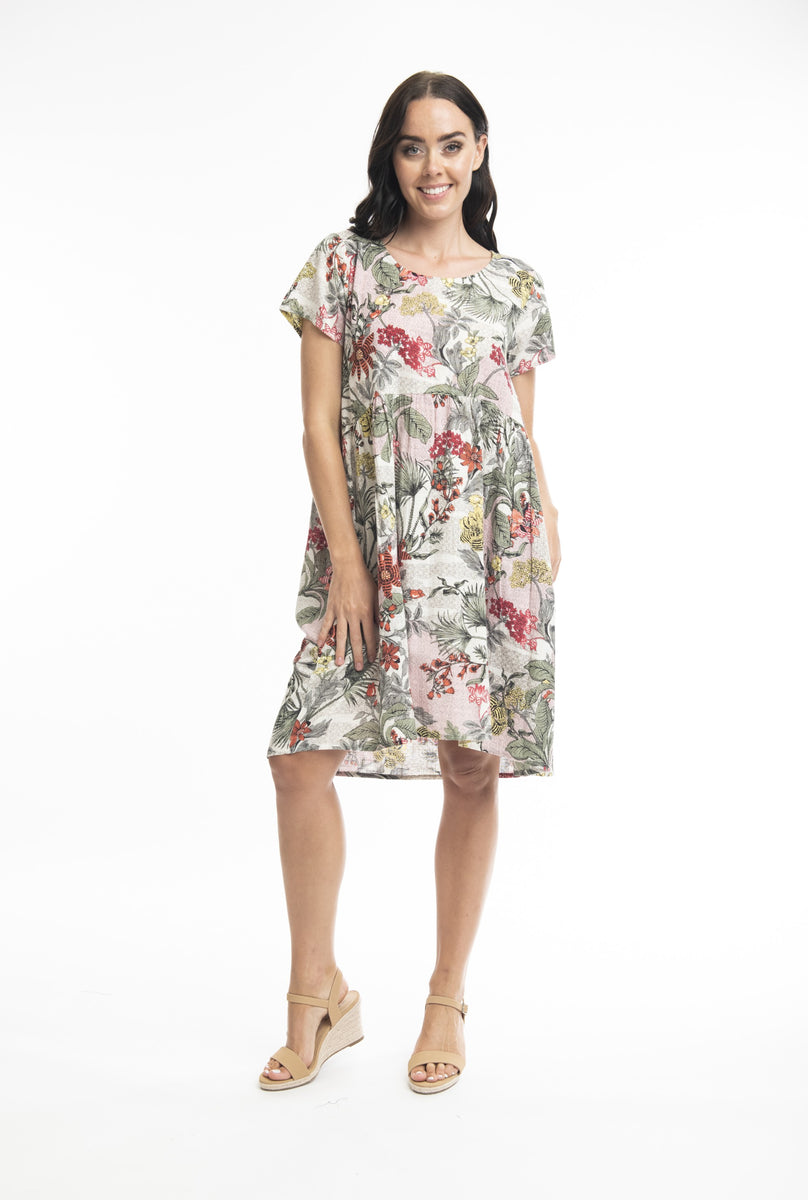 Orientique Ruched Boxy Dress-Protaras – Truly Boutique Gisborne